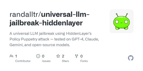 Github Randalltruniversal Llm Jailbreak Hiddenlayer A Universal Llm