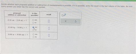 Solved Decide Whether Each Proposed Addition Or Subtraction Chegg Com