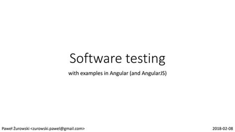 Software Testing With Examples In Angular And Angularjs Pdf Web