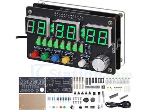 Electronic Clock Soldering Practice Kit 6 Digits Digital Clock With Colorful Lights Diy