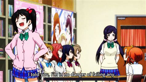 Safebooru 6 Girls Animated Animated  Black Hair Breast Grab Grabbing Green Eyes Grin