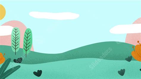 Green Landscape Travel Spring Decorative Pattern Powerpoint Background For Free Download