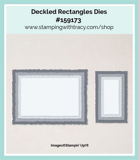 Stampin Up Deckled Rectangles Dies Stamping With Tracy