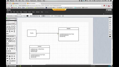 Lucidchart To Draw Uml Class Diagram Youtube
