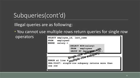 SQL Subqueries - Oracle SQL Fundamentals | PPT | Free Download