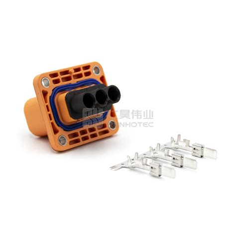 High Voltage Connector Hvil Hv 2 Pin Ip67 Metal Plug For Automotive