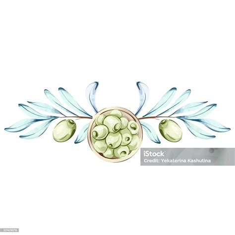 올리브와 올리브 오일의 수채화 일러스트 이탈리아 요리와 자연의 아름다움을 축하하는 프레임 테두리 배열 건강한 생활방식에 대한 스톡 벡터 아트 및 기타 이미지 Istock