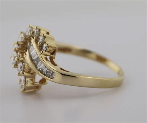Diamond 14k Yellow Gold By Pass Ring For Sale At 1stdibs