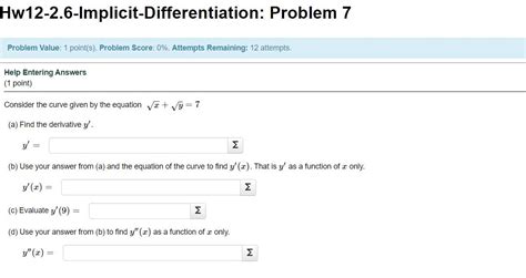 Solved Consider The Curve Given By The Equation X Y A Chegg Com