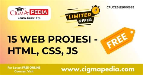 15 Web Projesi Html Css Js Free Udemy Course Cigma Pedia