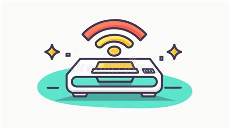 Wireless Printer With Wifi Outline Icon Vector Image Stock Vector