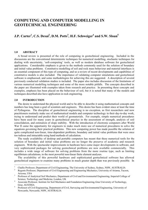 Pdf Computing And Computer Modelling In Geotechnical Engineering