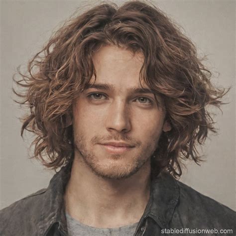 Brown Wavy Hair GitHub Avatar Stable Diffusion Online
