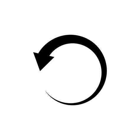 Rotate Glyph Icon Tools And Design Circle Sign 55847123 Vector Art At