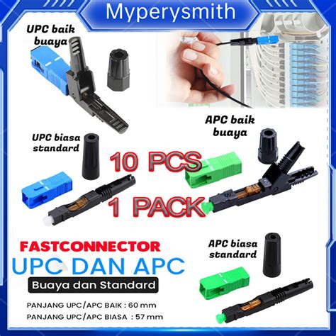 Jual FTTH Konektor Fiber Optic SC UPC APC Connector 10 PCS SC UPC Fiber Optic SC Fast