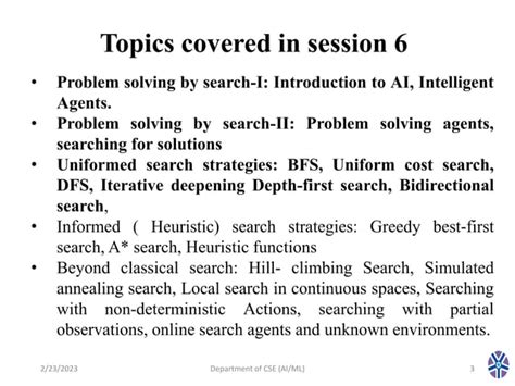 Aisession 6 Iterative Deepening Depth First And Bidirectional Searchpptx