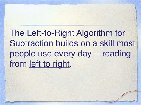 PPT Left To Right Algorithm For Subtraction PowerPoint Presentation Free Download ID 5897264