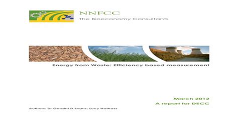 Pdf Energy From Waste Efficiency Based Measurement Dokumentips