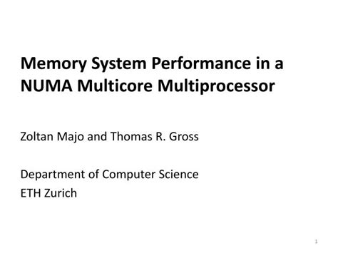 Ppt Memory System Performance In Numa Multicore Processors Powerpoint Presentation Id