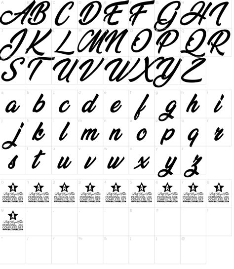 Serenity Script Font Style Alphabet Numbers Letters Vector Art File