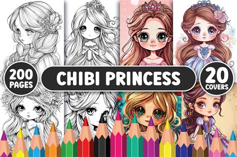 200 Chibi Princess Coloring Pages Illustration Par Glassymart