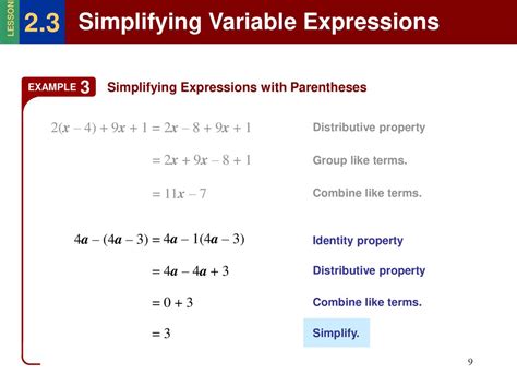 2 3 simplifying variable expressions ppt download