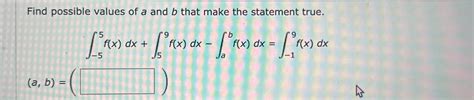 Solved Find Possible Values Of A And B ﻿that Make The