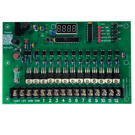SEQUENTIAL TIMER TRANSISTOR IN OUT V BOSSZI วงจรตงเวลาดจตอล ชอง จายโหลด Vdc
