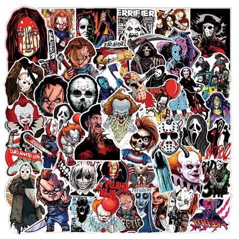 50x Horror Films Vinyl Graffiti Sticker Bomb Skate Laptop Pvc Stickers