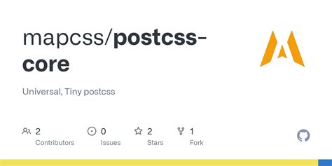 Github Mapcsspostcss Core Universal Tiny Postcss