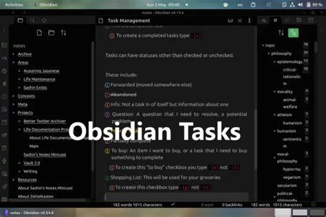 Obsidian Tasks Management A How To Guide Life Guiderz