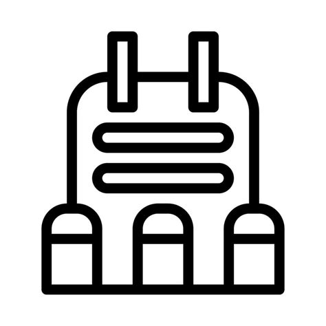 Armor Icon Outline Style Military Illustration Vector Army Element And