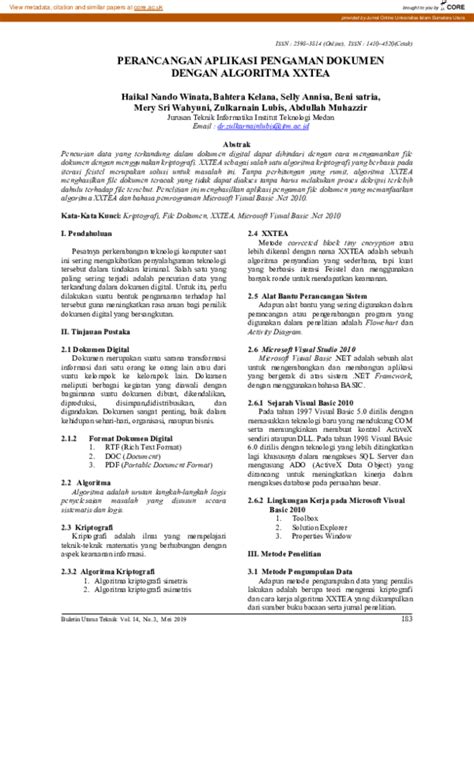 Pdf Perancangan Aplikasi Pengaman Dokumen Dengan Algoritma Xxtea Pdf Perancangan Aplikasi Pengaman Dokumen Dengan Algoritma Xxtea