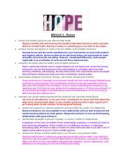 Module 4 DBA HOPE Pdf MODULE 4 Review Predict How Healthy Behaviors Can Affect Mental