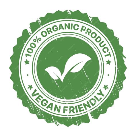 그런지 비건 씰 스탬프 고무 모양 무료 벡터