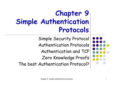PPT Chapter 9 Simple Authentication Protocols PowerPoint Presentation ID 5086706