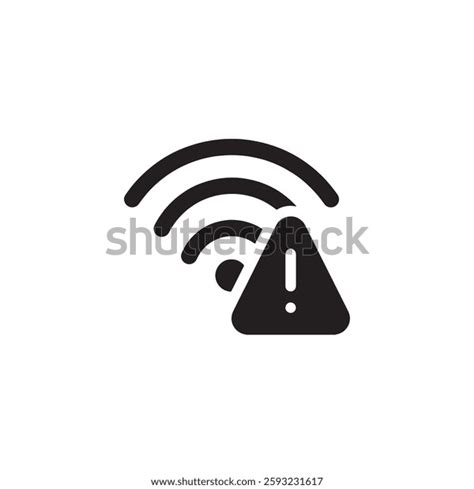 Wifi Connection Error Warning Icon Vector Stock Vector Royalty Free 2593231617 Shutterstock