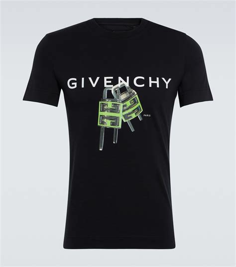 Givenchy 4g Padlock Printed Cotton T Shirt Givenchy