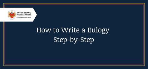 A Step By Step Guide On How To Write A Eulogy Anton Brown Funerals Brisbane