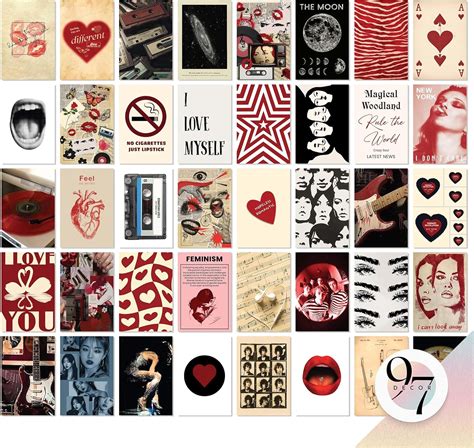 97 Decor Vintage Downtown Girl Room Decor 40 Pcs Mini Y2k