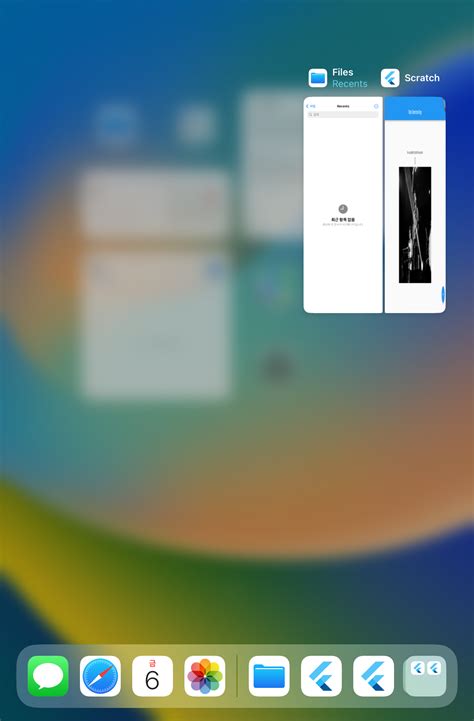 Ipad App Switcher Shows Stretched Preview When Device Rotated Or App Dragged Into Split View Or
