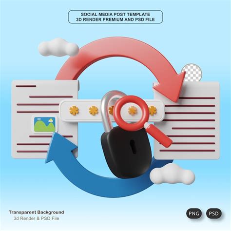 Premium Psd Secure File 3d Illustration