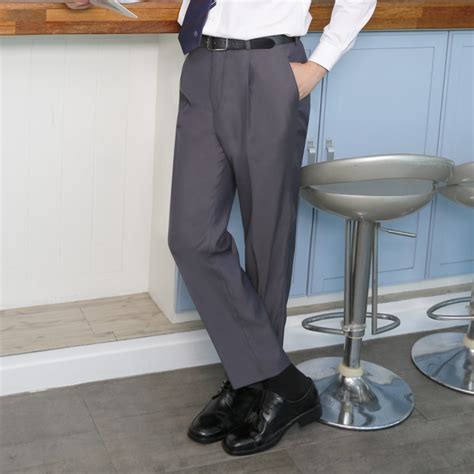 남자 세련된 중년 프리미엄 원턱 정장바지 Lo Spa 95 그레이