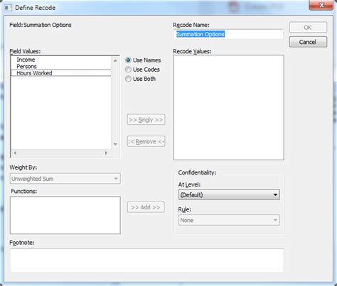 weighted datasets