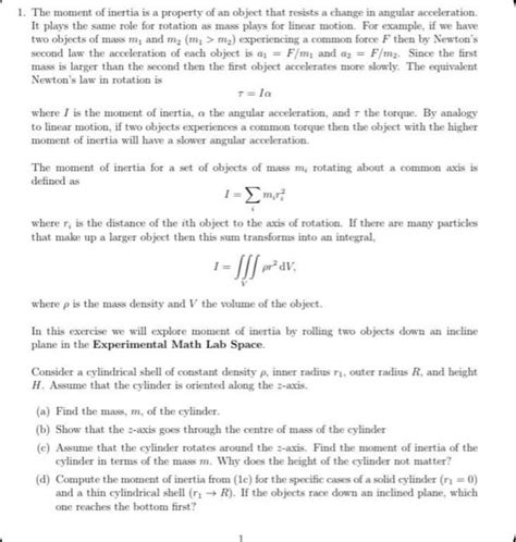 [solved] the moment of inertia is a property of an object