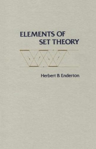elements of set theory by herbert b enderton 1977 hardcover for