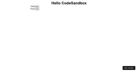 Nocode React Codesandbox