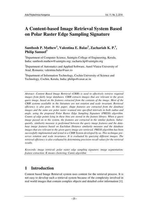 Pdf A Content Based Image Retrieval System Based On Polar Raster Edge