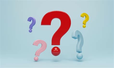 premium photo 3d rendering 3d illustration group of colorful question