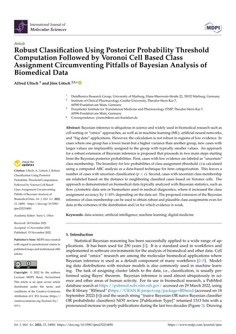 (PDF) Robust Classification Using Posterior Probability Threshold Computation Followed by ...